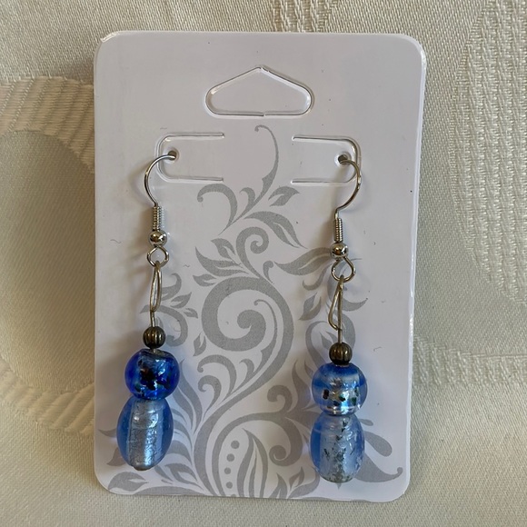 Hand Crafted | Jewelry | Handcrafted Blue Art Glass Beads Dangle ...
